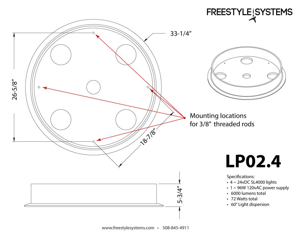 LP02 – Round Light Platform - Freestyle Systems