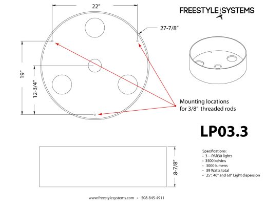 LP03 - Round Light Platform - Freestyle Systems